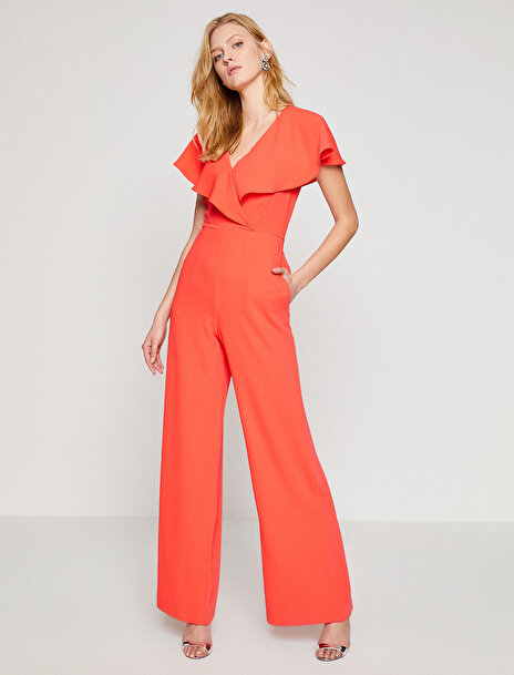 Koton Kadın Fırfır Detaylı Tulum