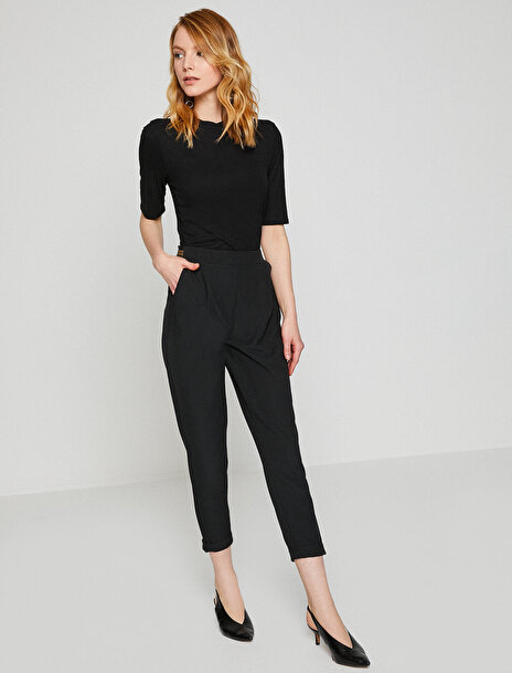 Koton Kadın Biye Detaylı Pantolon