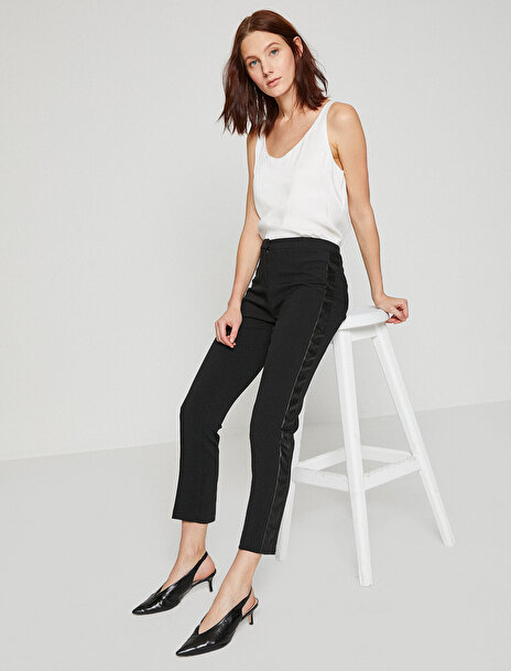 Koton Kadın Biye Detaylı Pantolon