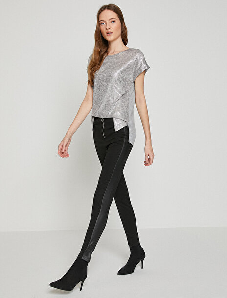 Koton Kadın Deri Detaylı Tayt
