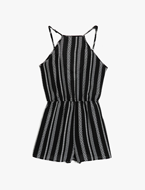 Koton Kadın Çizgili Askılı Tulum