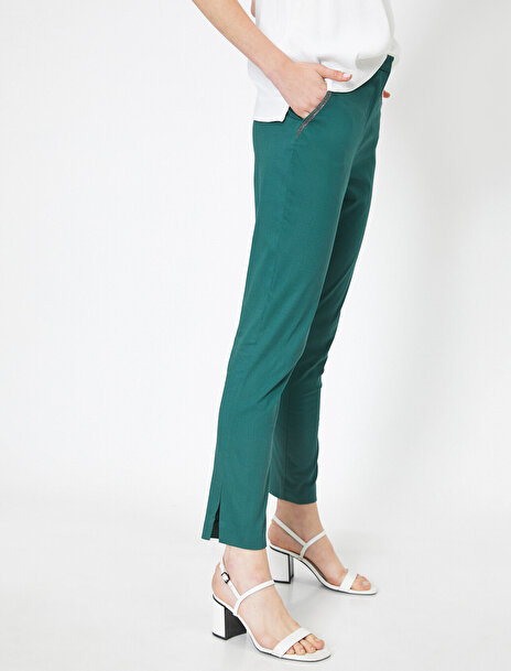 Koton Kadın İşlemeli Cep Detaylı Slim Fit Trousers Koton Kadın İşlemeli Cep Detaylı Slim Fit Trousers