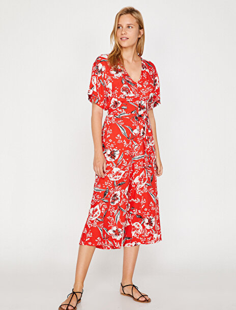 Koton Kadın Çiçek Desenli Tulum