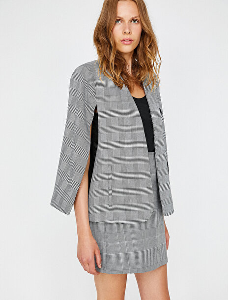 Koton Kadın Kareli Ceket