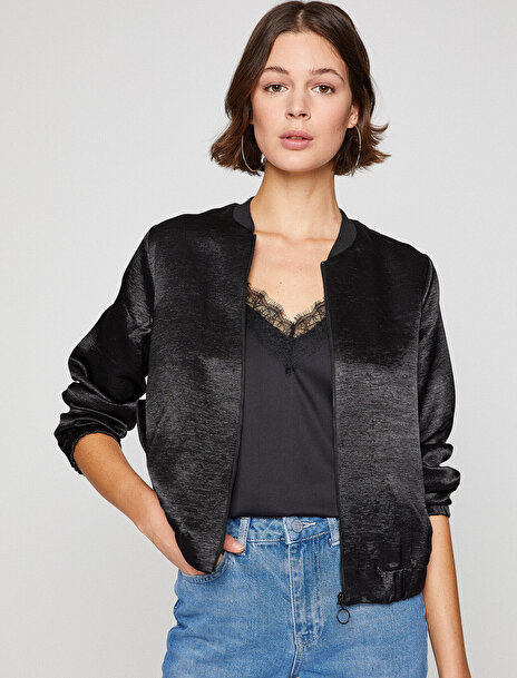 Koton Kadın Düz Bomber Ceket