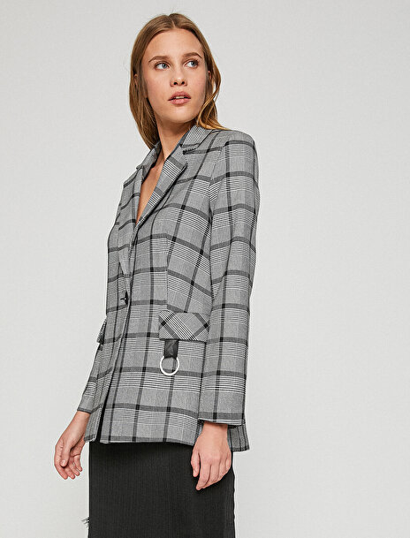 Koton Kadın Kareli Ceket