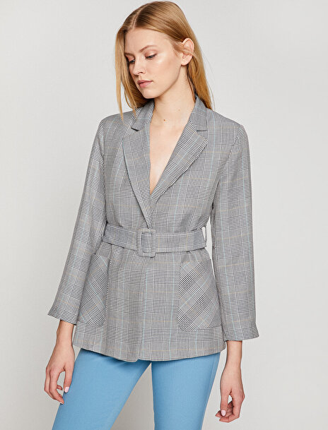 Koton Kadın Kareli Ceket