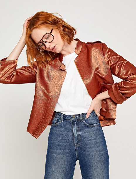 Koton Kadın Parlak Ceket