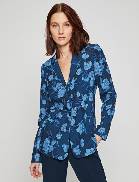 Koton Kadın Desenli Klasik Ceket