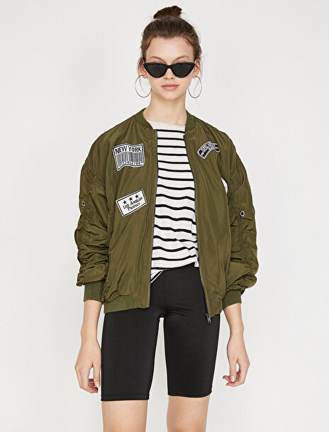 Koton Ole Genç Kız Kuş Gözü Detaylı Mont