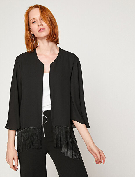 Koton Kadın Püskül Detaylı Ceket