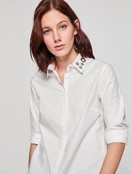 Koton Kadın Kuş Gözü Detaylı Gömlek
