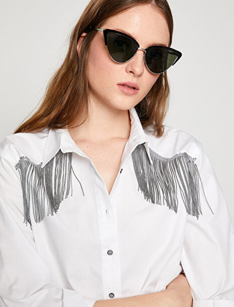 Koton Kadın İşlemeli Gömlek