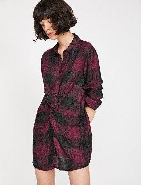 Koton Kadın Kareli Tunik Koton Kadın Kareli Tunik