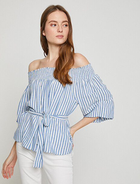 Koton Kadın Omzu Açık Gömlek