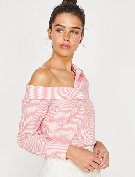 Koton Kadın Çzgili Gömlek