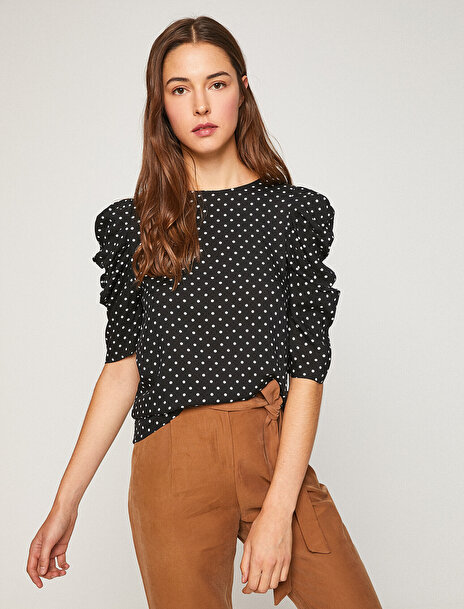 Koton Kadın Puantiye Detaylı Bluz