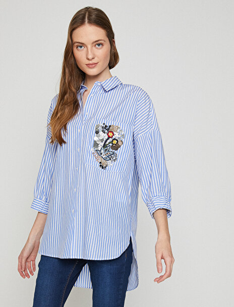 Koton Kadın İşlemeli Gömlek