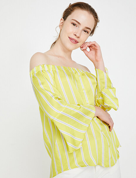 Koton Ole Genç Kız Omzu Açık Bluz