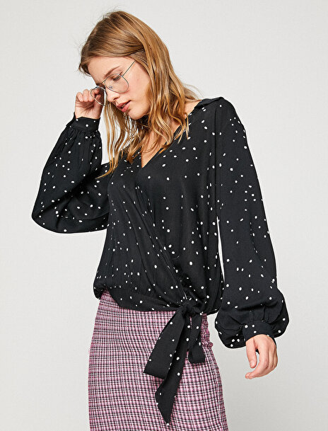 Koton Kadın Puantiye Detaylı Bluz