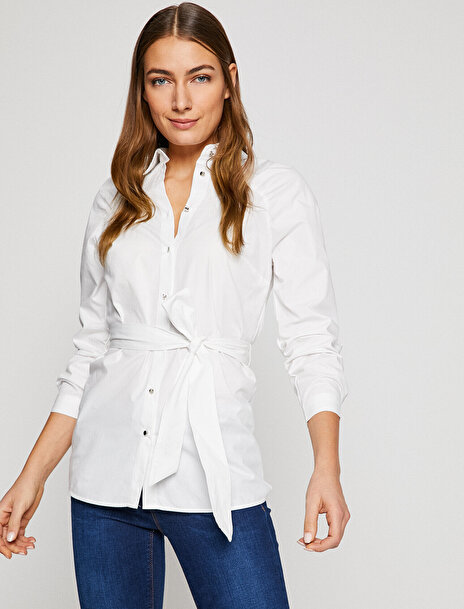 Koton Kadın Beli Bağlamalı Gömlek