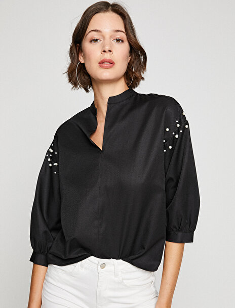 Koton Kadın Boncuk Detaylı Blouse