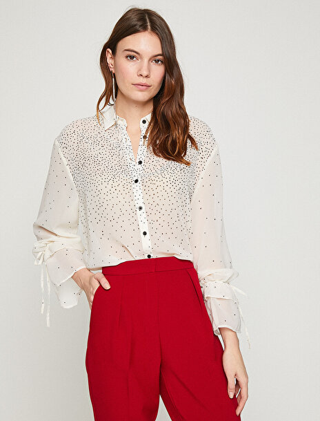Koton Kadın Puantiye Detaylı Gömlek