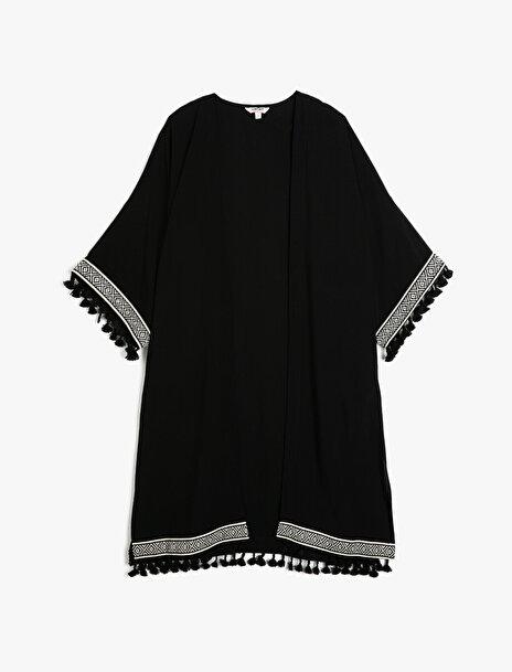 Koton Kadın Brodeli Püsküllü Kimono