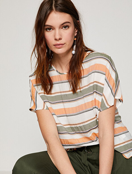 Koton Kadın Renk Bloklu Bluz