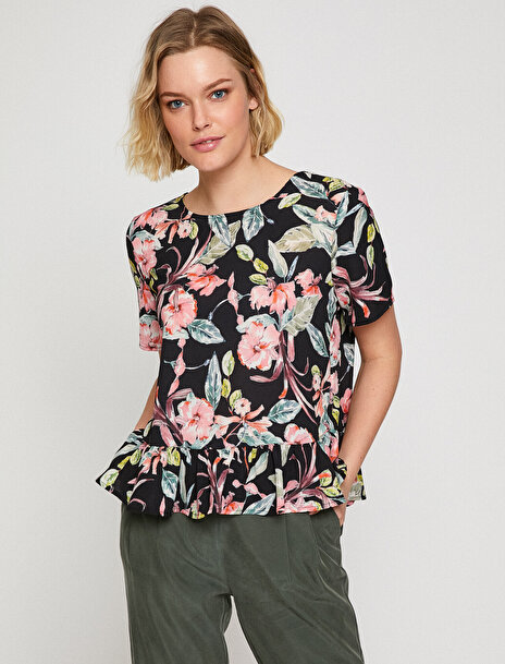 Koton Kadın Çiçek Desenli Bluz