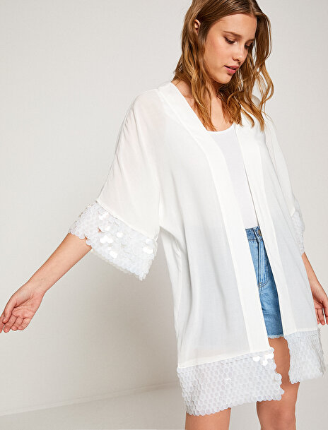Koton Kadın Pul Detaylı Kimono Koton Kadın Pul Detaylı Kimono