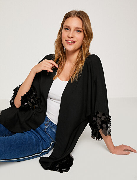Koton Kadın Pul Detaylı Kimono Koton Kadın Pul Detaylı Kimono