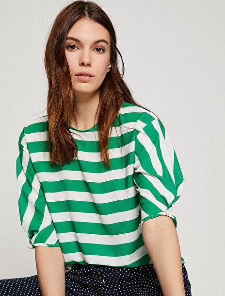 Koton Kadın Renk Bloklu Bluz