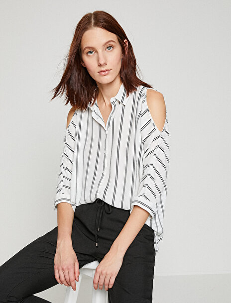 Koton Kadın Omzu Açık Gömlek