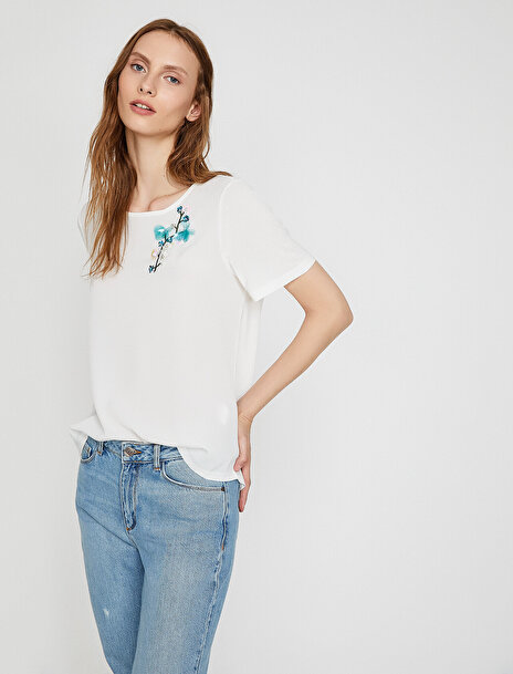 Koton Kadın İşlemeli Bluz