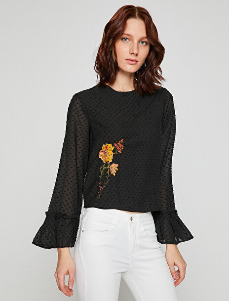 Koton Kadın İşlemeli Bluz
