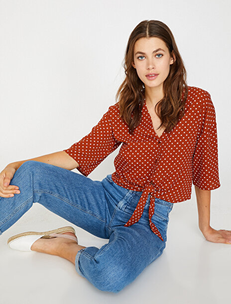 Koton Kadın Puantiye Detaylı Bluz