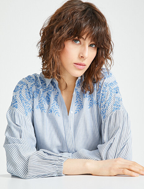 Koton Kadın İşlemeli Gömlek