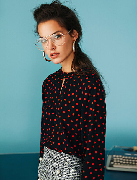 Koton Kadın Puantiye Detaylı Bluz