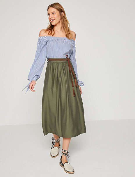 Koton Kadın Beli Bağlamalı Etek