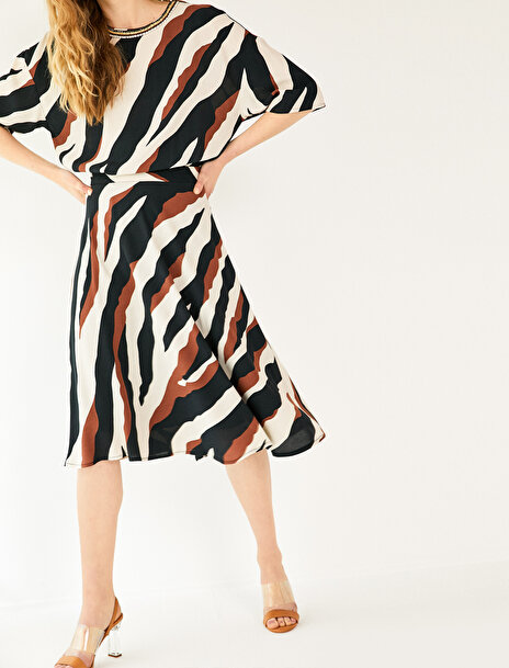 Koton Kadın Renk Bloklu Etek Koton Kadın Renk Bloklu Etek