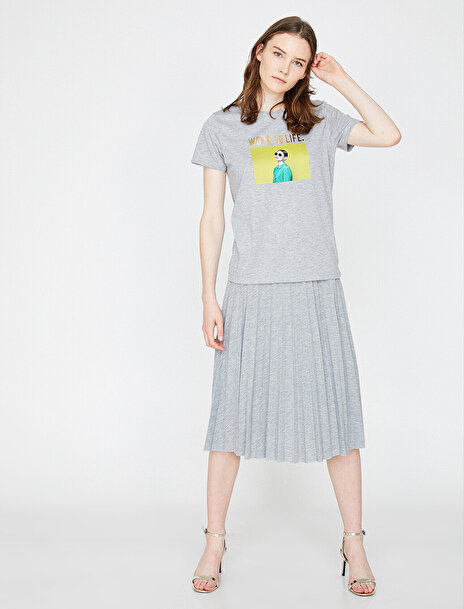 Koton Kadın Pilili Etek