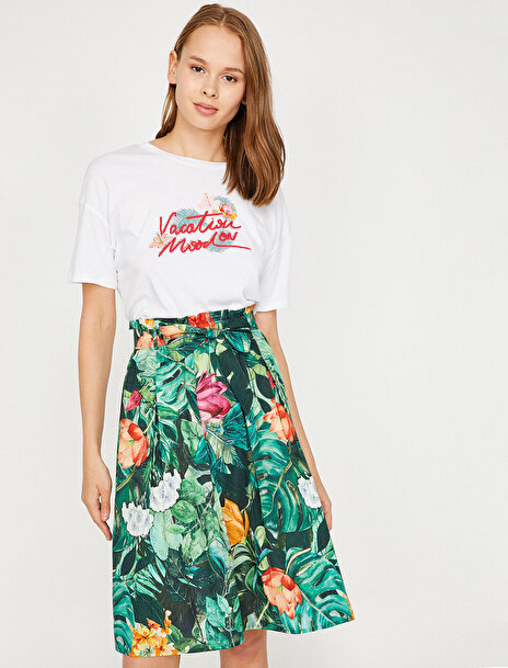 Koton Kadın Beli Bağlamalı Etek