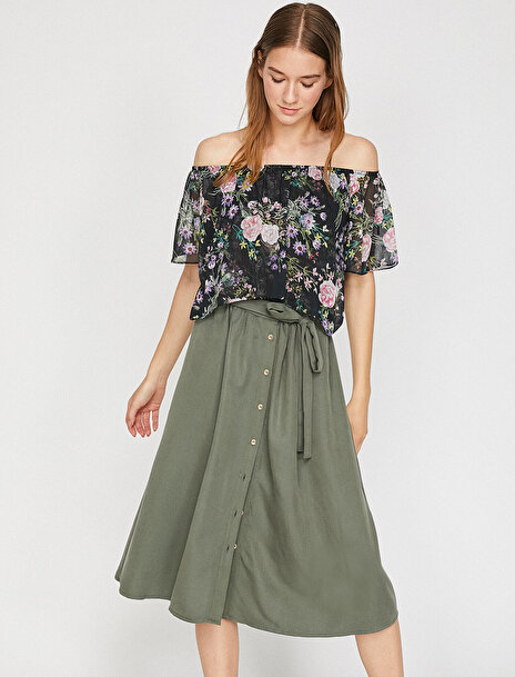 Koton Kadın Beli Bağlamalı Etek