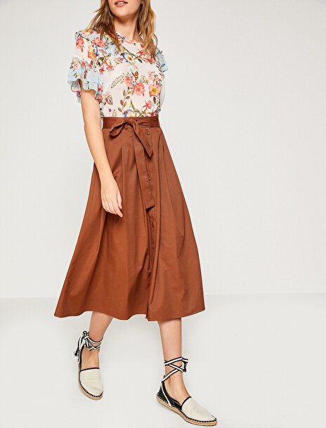 Koton Kadın Beli Bağlamalı Etek