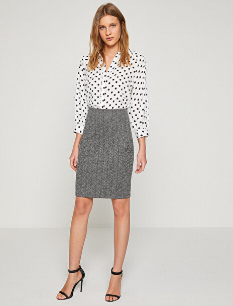 Koton Kadın Desenli Kalem Etek