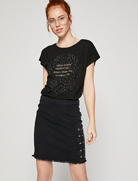 Koton Kadın Normal Bel Jean Etek Koton Kadın Normal Bel Jean Etek