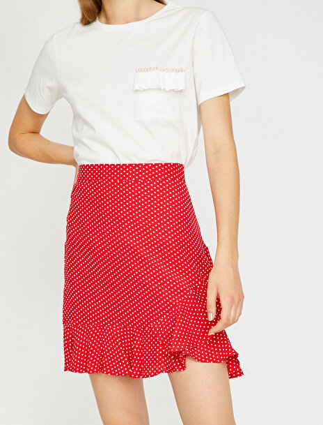 Koton Kadın Puantiye Detaylı Etek
