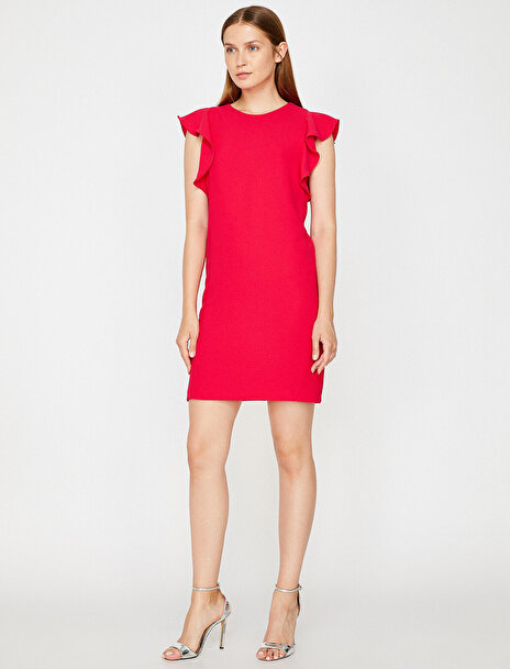 Koton Kadın Fırfır Detaylı Elbise