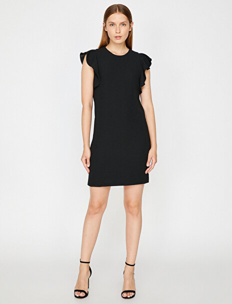 Koton Kadın Fırfır Detaylı Elbise